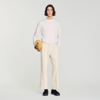 Sandro Weite Bundfaltenhose Leinenmix