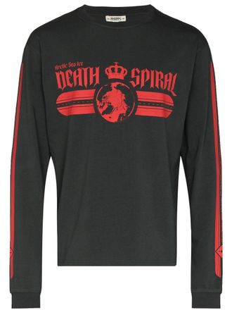 Phipps t-shirt Death Spiral &agrave; manches longues - Tons neutres