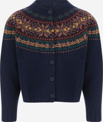 Howlin Cardigan en laine Howlin &agrave; motif jacquard