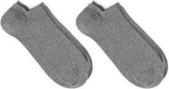 Au Printemps Paris Lot de deux paires de chaussettes basses en coton m&eacute;lang&eacute;