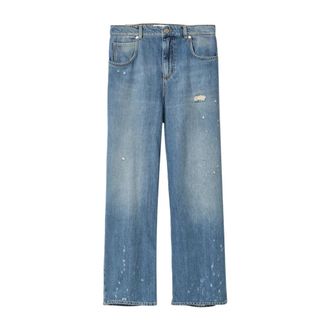 Ga&euml;lle Paris Blaue Gerades Jeans f&uuml;r moderne Frauen - - Jeans - Damen - Blau - W26