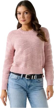 Guess Femme, Pulls, Rose, Taille: 40 FR Pull ML ajour&eacute;