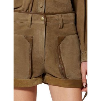 Isabel Marant Short &eacute;vas&eacute; Marline en cuir su&eacute;d&eacute;