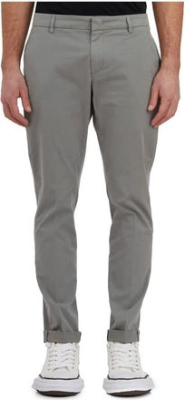 Dondup Homme, Pantalons, Gris, Taille: W31 Pantalon Droit en Twill de Coton
