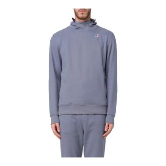 K-Way Blaues Kapuzenshirt mit Patch-Logo - - Sweatshirts & Hoodies - Herren - Blau - M