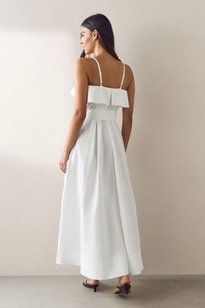 Next Maxikleid Festliches Maxikleid mit Umschlag und G&uuml;rtel (1-tlg)
