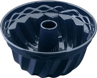 Dr. Oetker Guglhupf Backform Ø 24 cm Back-Liebe Emaille - Schnitt- & kratzfeste Gugelhupf Form mit Emaille - 24er Gugelhupfform in Dunkelblau