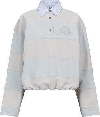 Acne Studios Sweat polo &agrave; rayures en coton