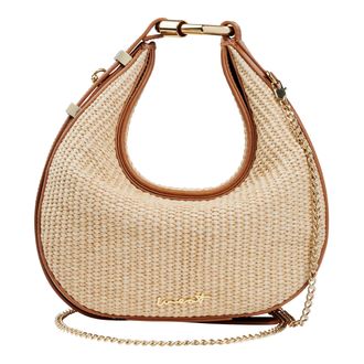 WEAT Crossbody Bags - Handtasche Halfmoon Bag Raffia Caramel - Gr. unisize - in Braun - f&uuml;r Damen