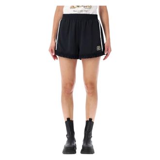 Ganni Femme, Shorts, Noir, Taille: 38 FR Frill Short