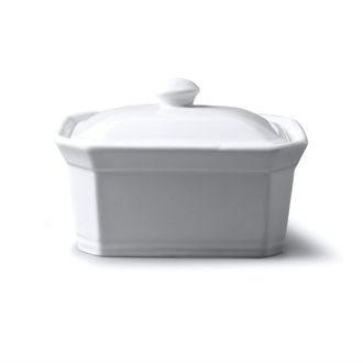 WM Bartleet & Sons 1750 WM Bartleet & Sons Butter-/Terrine mit Deckel, weiß, 15x12x9.5cm