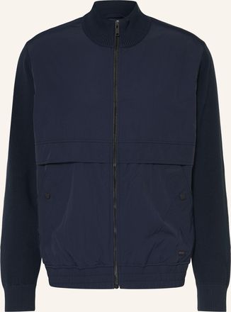 HUGO BOSS Blouson Kobello Im Materialmix blau