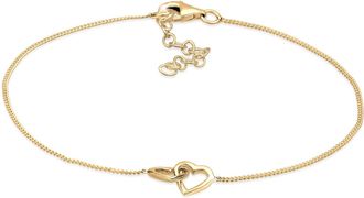 Elli Armband Damen Herz Verbundenheit in 925 Sterling Silber Vergoldet