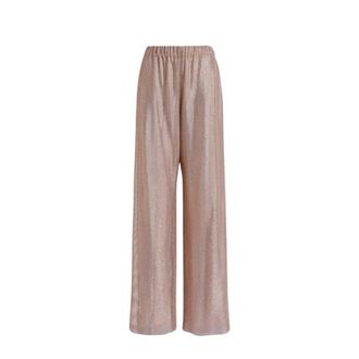 Alberta Ferretti Femme, Pantalons, Rose, Taille: 36 FR Pantalon large micro-strass