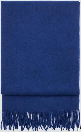 Mango &Eacute;charpe &agrave; franges bleu - Femme - Taille unique - MANGO