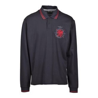 Aeronautica Milit&auml;r Polo Shirt 100% Baumwolle - - Tops - Herren - Schwarzk - 2XL