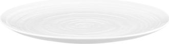 SELTMANN WEIDEN Terra Frühstücksteller, 22 cm, Dessertteller mit spiralförmigem Relief, Spülmaschinen- und mikrowellenfest, Porzellan, Weiß