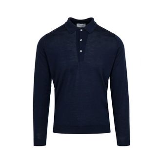John Smedley Homme, Pulls, Bleu, Taille: XL Belper Polo