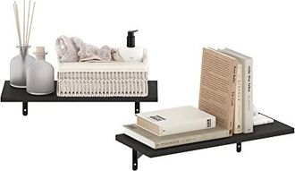 Furinno Rossi Schweberegal zur Wandmontage, 48 cm, Espresso