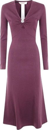 Twinset Knielanges Kleid - Dunkelrot