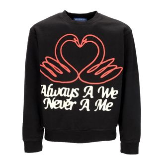 Market Vintage Schwarzer Crewneck Sweatshirt mit Fleecefutter - - Sweatshirts & Hoodies - Herren - Schwarzk - XL