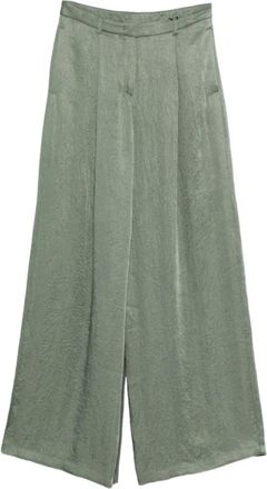 Marella Femme, Pantalons, Vert, Taille: 38 FR Wide Pantalons