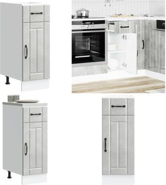 vidaXL vidaXL Armoire de cuisine Lucca gris béton bois ingénierie