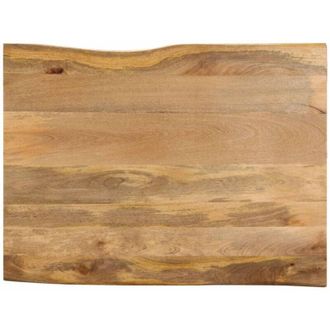 vidaXL vidaXL Dessus de table 100x80x3,8 cm bord vivant bois massif manguier