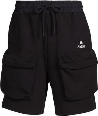 Amiri Short droit cargo en coton m&eacute;lang&eacute;
