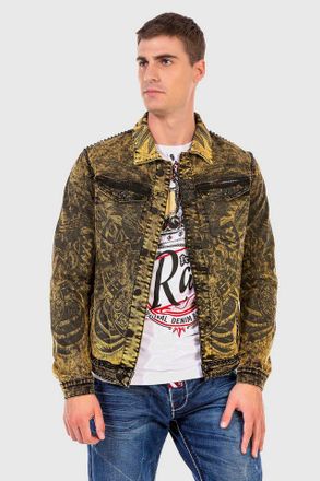 Cipo & Baxx Jeansjacke JEANS JACKET mit coolem Alloverprint