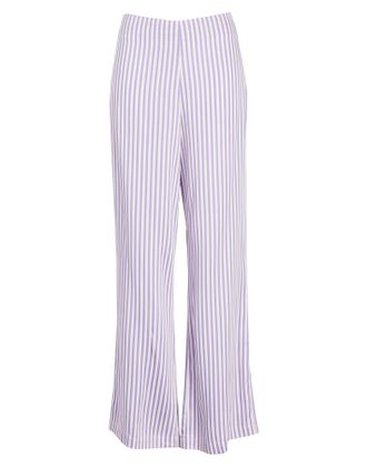 8 by YOOX STRIPED VISCOSE HIGH-WAIST PANTS