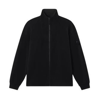 Stone Island Homme, Sport, Noir, Taille: M Pull zipp&eacute; int&eacute;gral en molleton de coton stretch Ghost