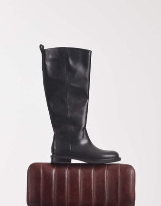 Vagabond Shoemakers Freya bottes d&eacute;quitation plates en cuir noires