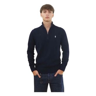 Polo Ralph Lauren Baumwoll-Pullover mit halbem Rei&szlig;verschluss - - Sweatshirts & Hoodies - Herren - Blau - S
