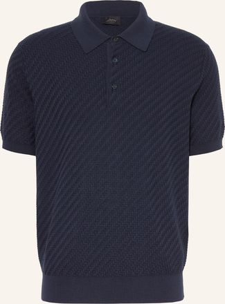 Brioni Strick-Poloshirt blau