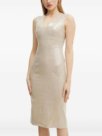 Silvian Heach robe mi-longue à col v - Tons neutres