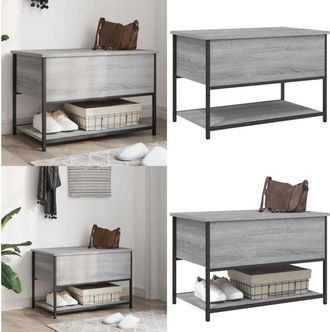 vidaXL Vidaxl - Sitzbank mit Stauraum Grau Sonoma 70x42,5x47 cm Holzwerkstoff - Wohnzimmer Möbel - Stauraumbank - Garderobe - Schuhablage - Etagenwohnung