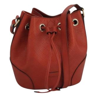 Gucci Pre-owned Leder-Bucket Bag - - Pre-owned - Damen - Orange - ONE SIZE