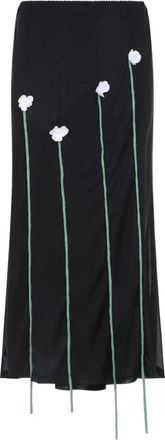 Moschino Femme, Jupes, Noir, Taille: 38 FR Midi Skirt Flower Details