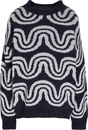 8 by YOOX WOOL BLEND JACQUARD OVERSIZE JUMPER