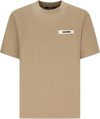 Jacquemus Homme, Tops, Beige, Taille: XS Le T-Shirt Gros Grain