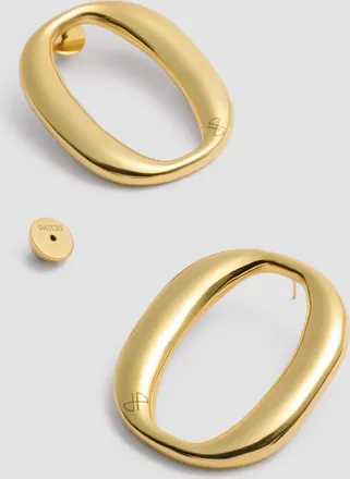 Patou Engraved Monogram Earrings - Gold