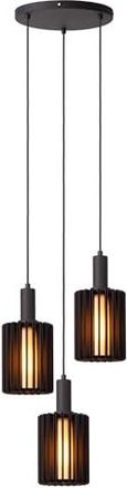 Lucide LAMBRES - Pendelleuchten - 3xE27 - Schwarz
