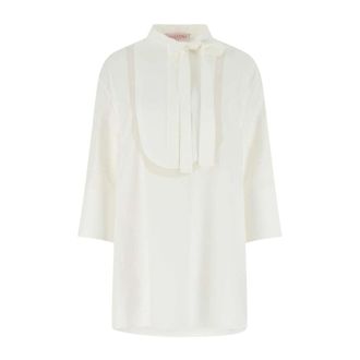 Valentino Garavani Baumwoll-Popeline-Hemd - - Blouses & Shirts - Damen - Wei&szlig; - S