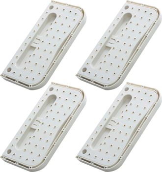 DOITOOL Faltbares Wandschuhregal 4 St&uuml;ck Wei&szlig; Selbstklebend ohne Bohren Platzsparend f&uuml;r Badezimmer Eingangsbereich Wohnmobil Staubschutz und Schneller Zugrif