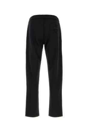 Prada Mens Black Tech Fabric Pant Nero Exterior: Polyester Elastane Pantaloni Trousers