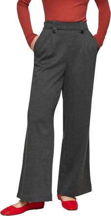 QS by s.Oliver Damen Hose lang, Wide Leg, Kariert, Loose Fit, 38W / 32L, 99n1, Herbst/Winter, Frauen, Casual, 2160629
