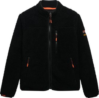 Superdry Damen Outdoor Sherpa-Fleecejacke Schwarz/Schwarz 36