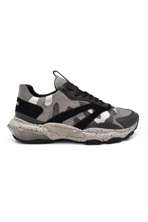 Valentino Garavani Low-Top Sneaker - Bounce Camouflage Sneakers - Gr. 42,5 (EU) - in Grau - f&uuml;r Damen