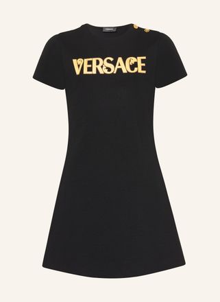 Versace Jerseykleid Mit Schmucksteinen schwarz